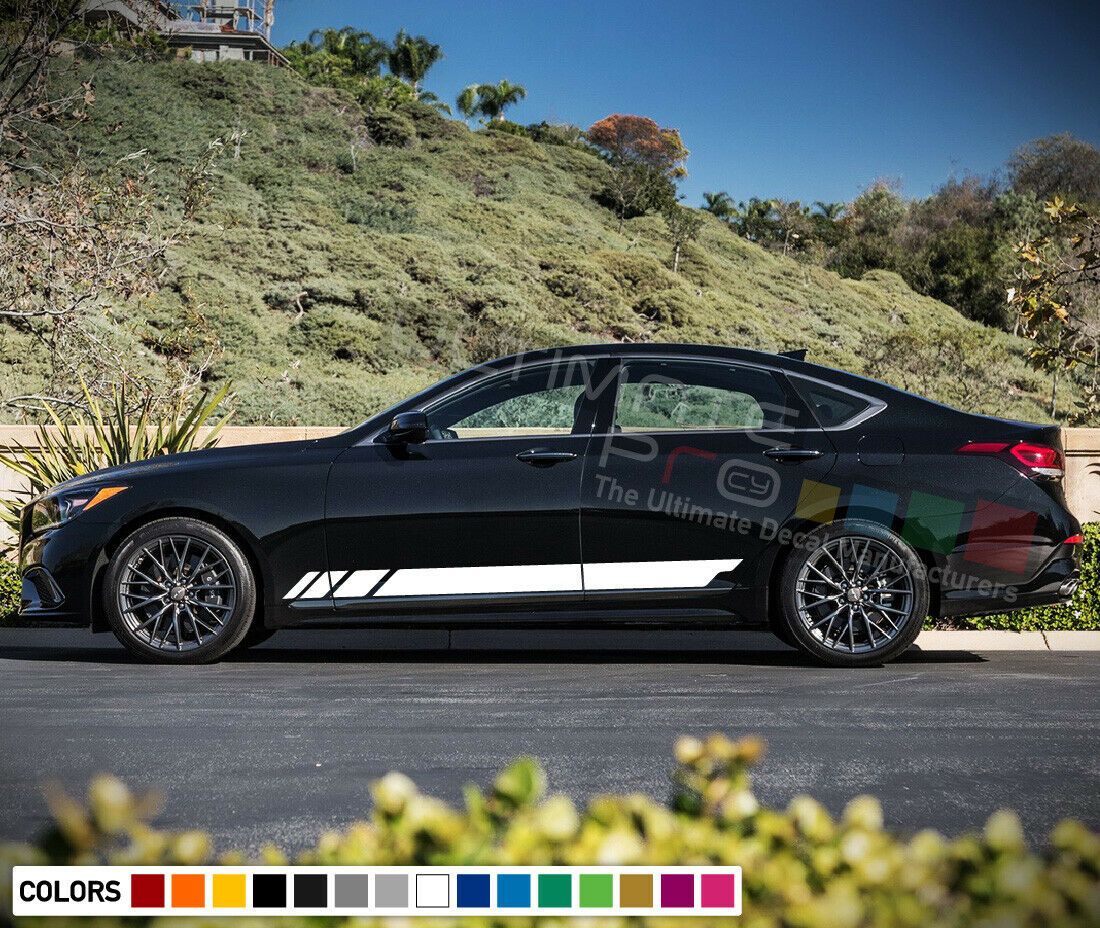 2x Sticker Decal Stripe Kit for Genesis G80 Tail Light Xenon Front Lip ...