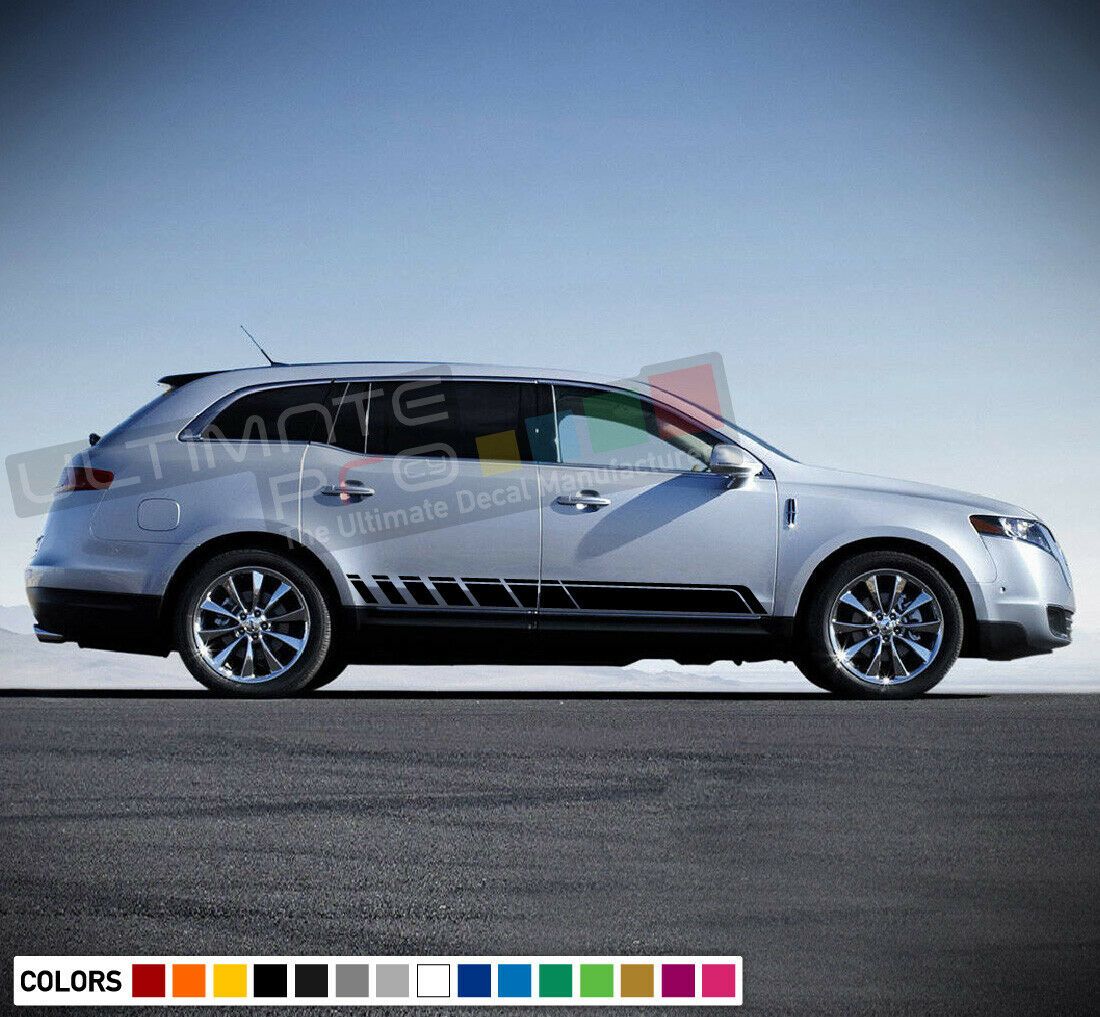 2x Sticker Graphic Decal Stripe Kit for Lincoln MKT SUV Turbo Light Tr ...