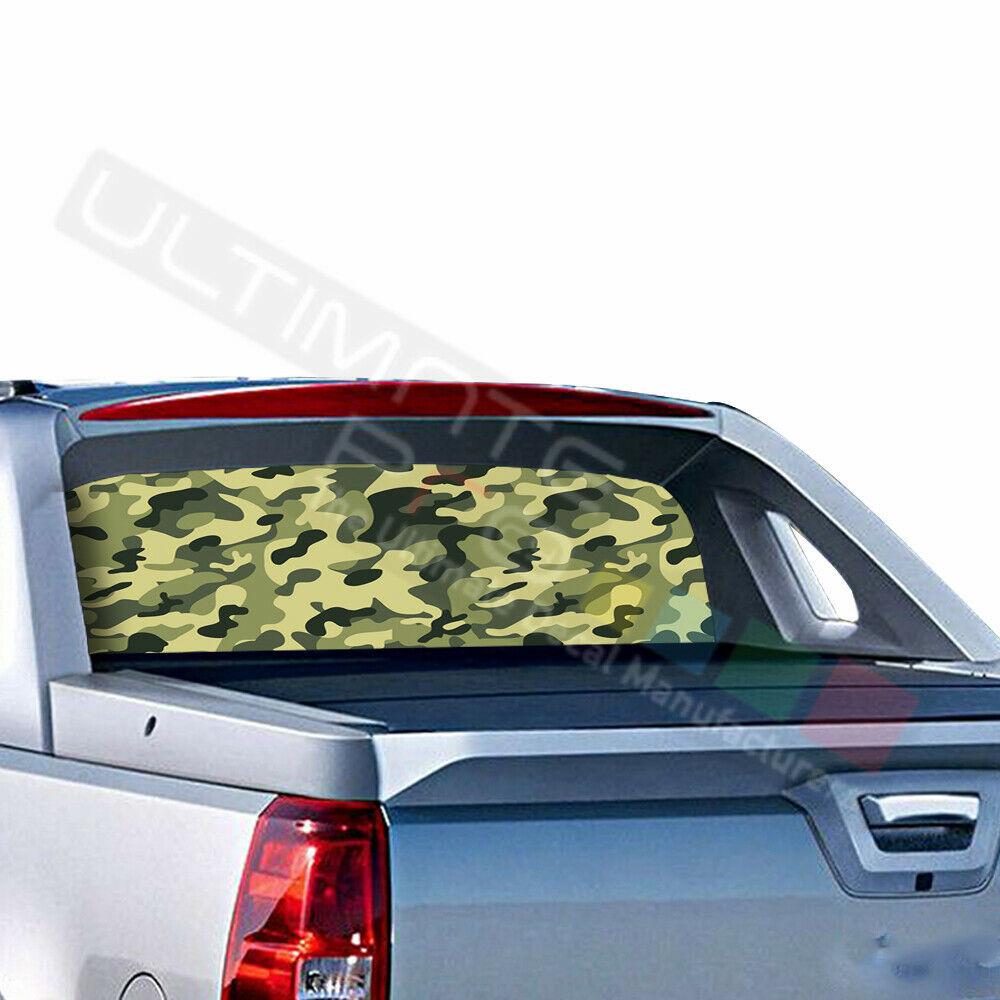 Army Designs Rear Window See Thru Sticker Perforated for Chevrolet Ava ...