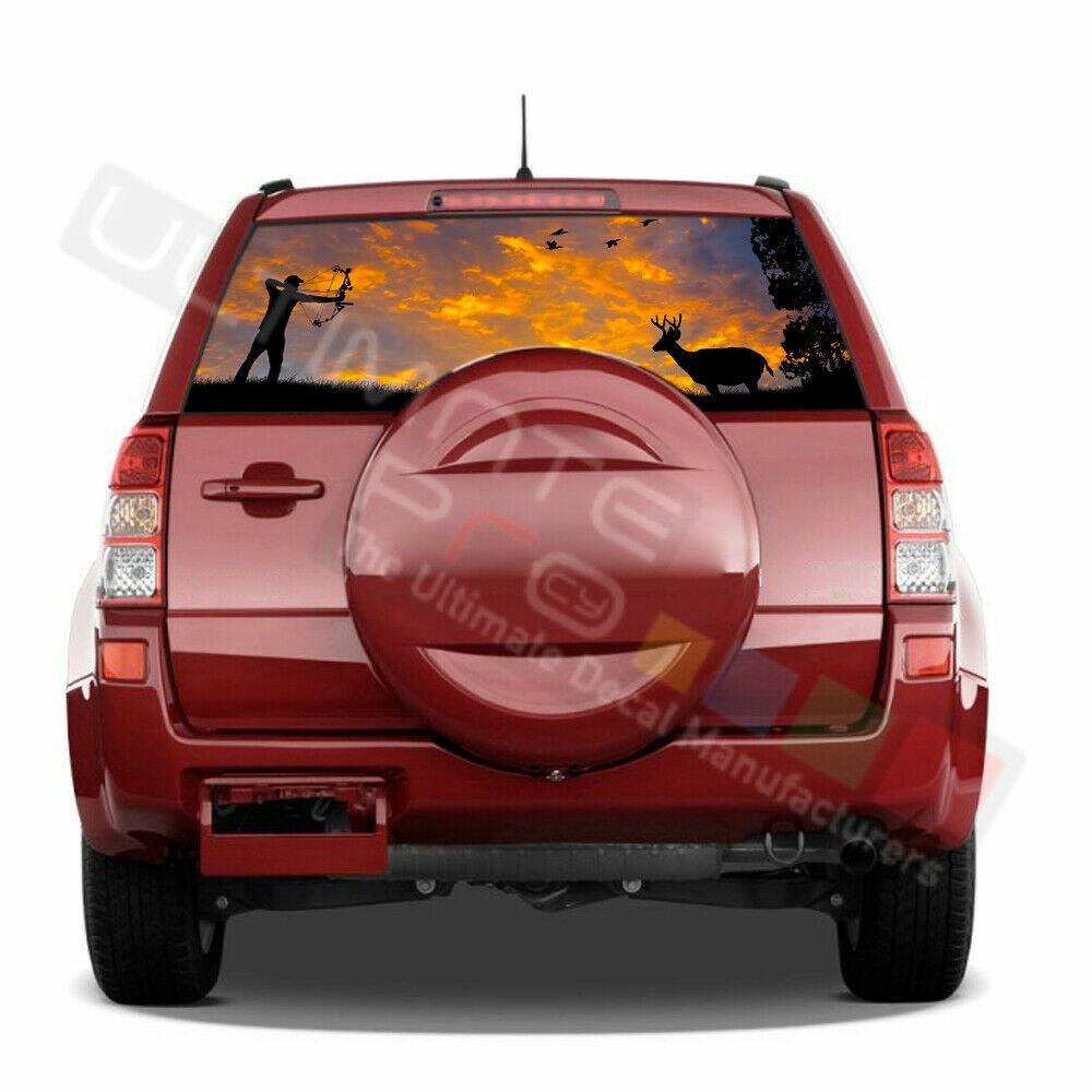 Camo Hunting Decal Rear Window See Thru Stickers Perforated for Grand ...