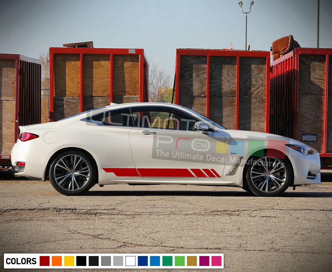 Decal Sticker Graphic Stripe Body Kit For Infinti Q60 Lip Door Trim Vi ...