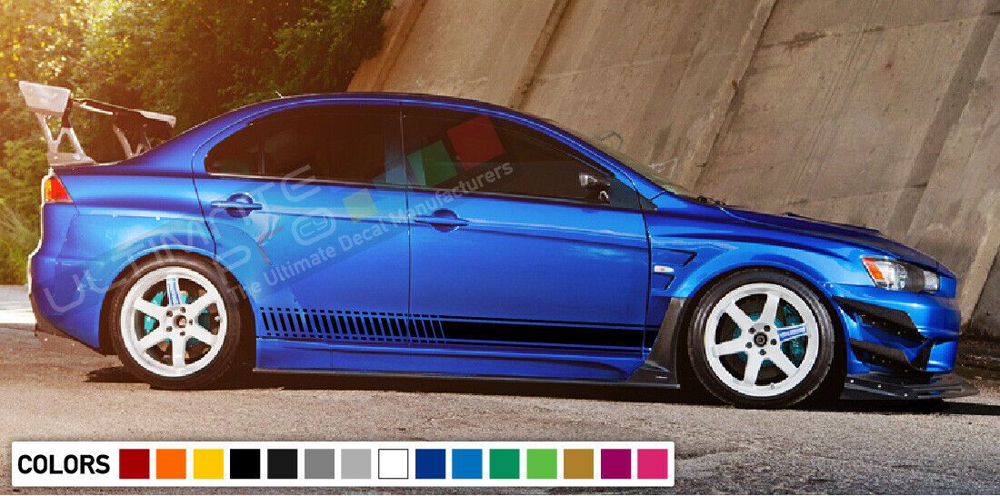 Decal Sticker Stripe Kit For Mitsubishi Lancer Evolution 10 X Light Sp ...