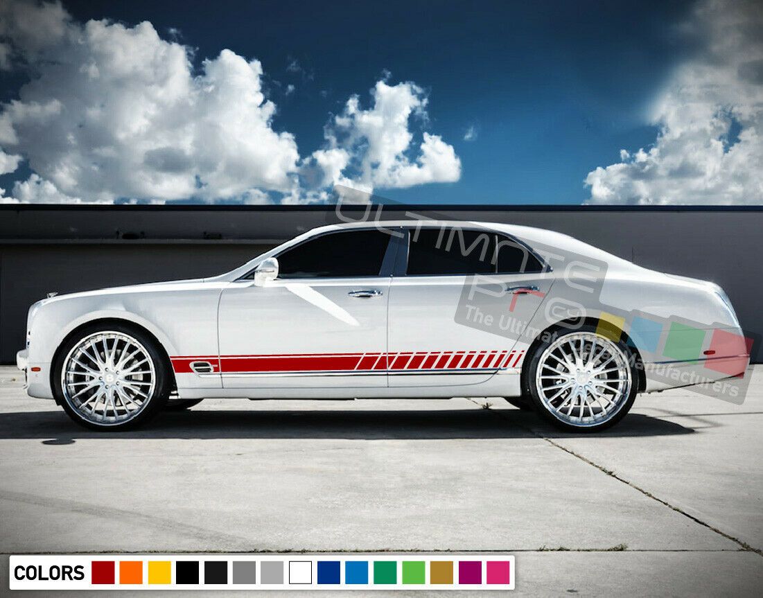 Decal sticker Stripe kit set For Bentley Mulsanne panel lowering spoil ...