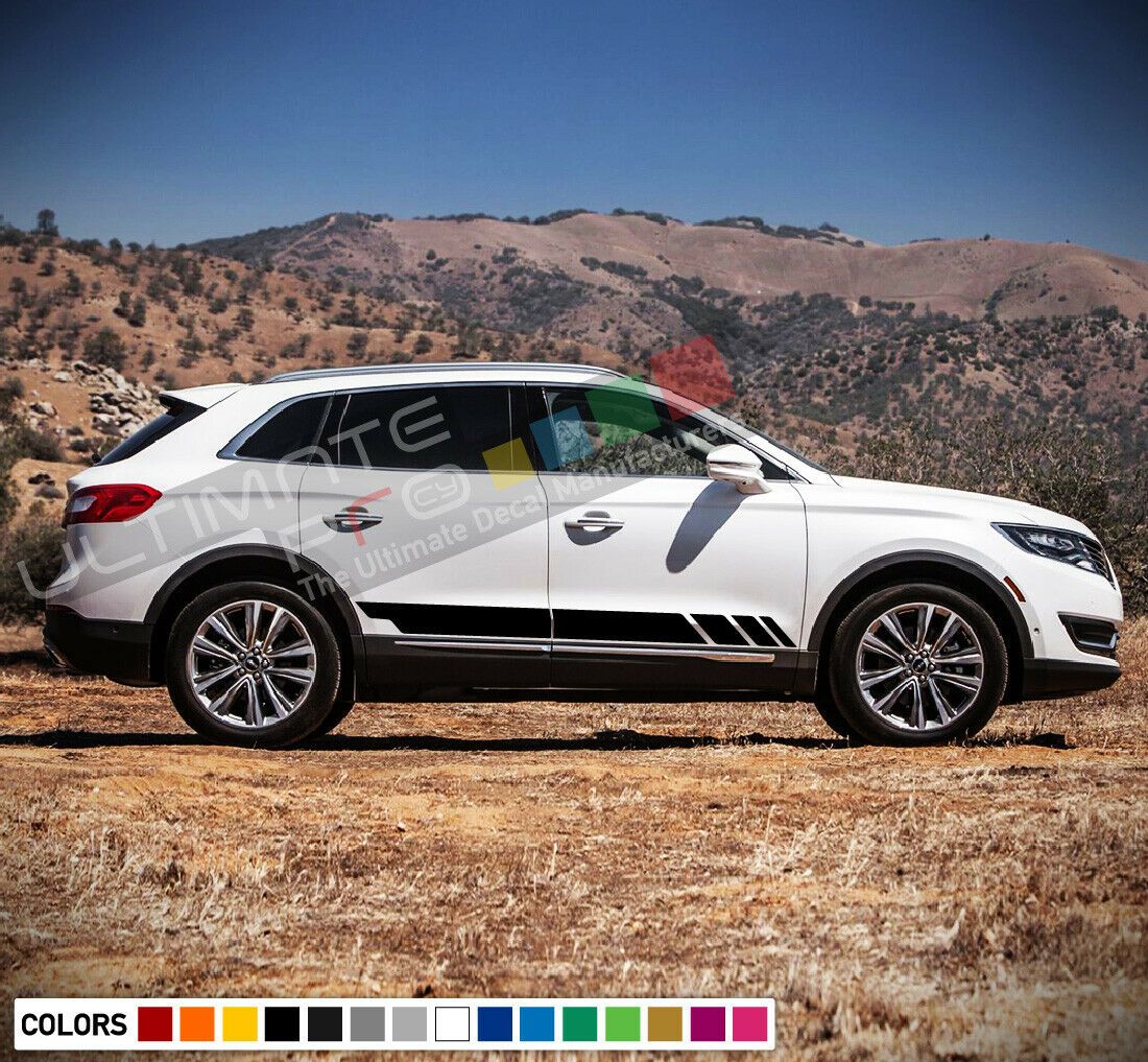 Decal sticker Stripes kit For Lincoln MKX kit lip carbon skirts full b ...
