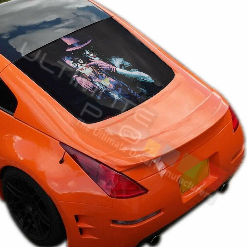 Joker Marvel Designs Decals Window See Thru Stickers Perforated for Ni ...