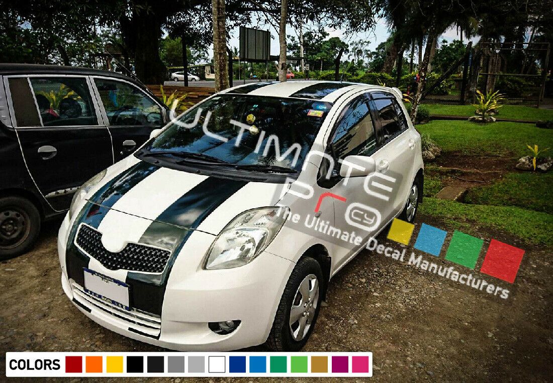 Light rally Stripe Sticker Decal for Toyota Yaris Vitz RS mirror grill ...
