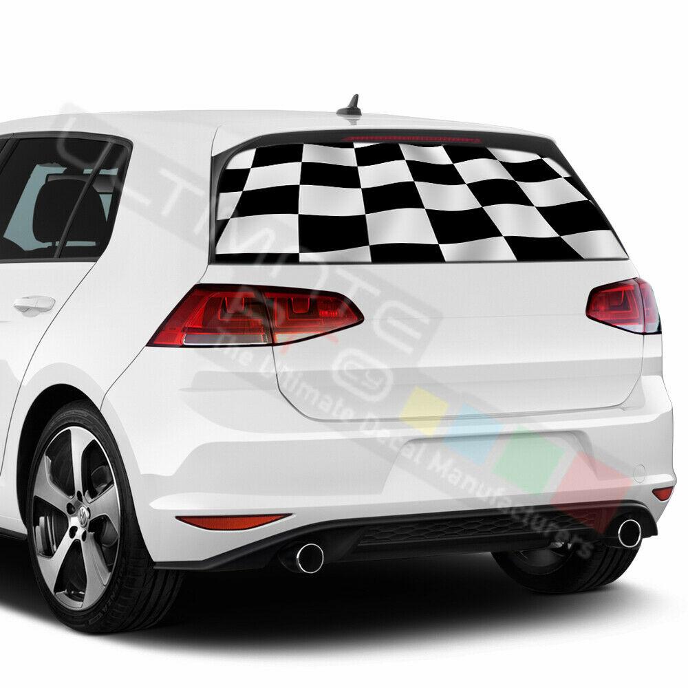 Playing Cards Decal Window See Thru Stickers Perforated for Volkswagen ...