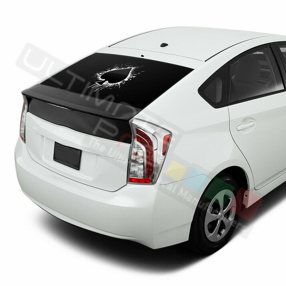 Playing Cards Window See Thru Stickers Perforated for Toyota Prius 201 ...