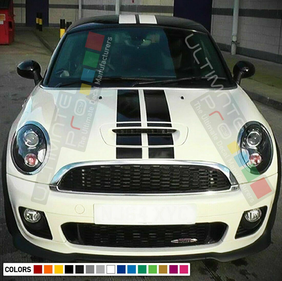 Rally racing Stripe Kit Graphic Vinyl for Mini Coupe Roadster R58 R59 ...