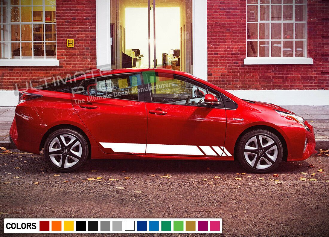 Set of Side Stripes Decal Sticker Kit for Toyota Prius Sun Roof Skirt ...