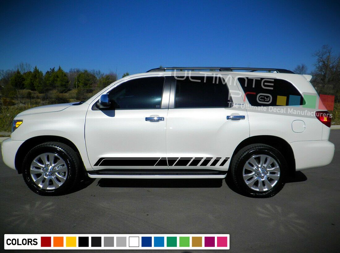 Side Stripe Decal Sticker Kit for Toyota Sequoia Sun visor mat roof 20 ...