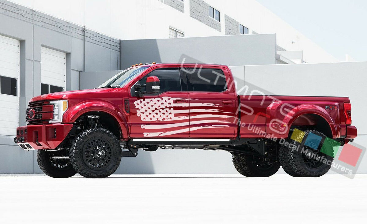 Side Stripe vinyl Decal Sticker Kit for F450 Super Duty us Flag Lifted ...