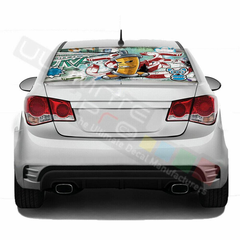 Sticker Bomb skin Rear Window See Thru Sticker Perforated for Chevrole ultimateprodesigns