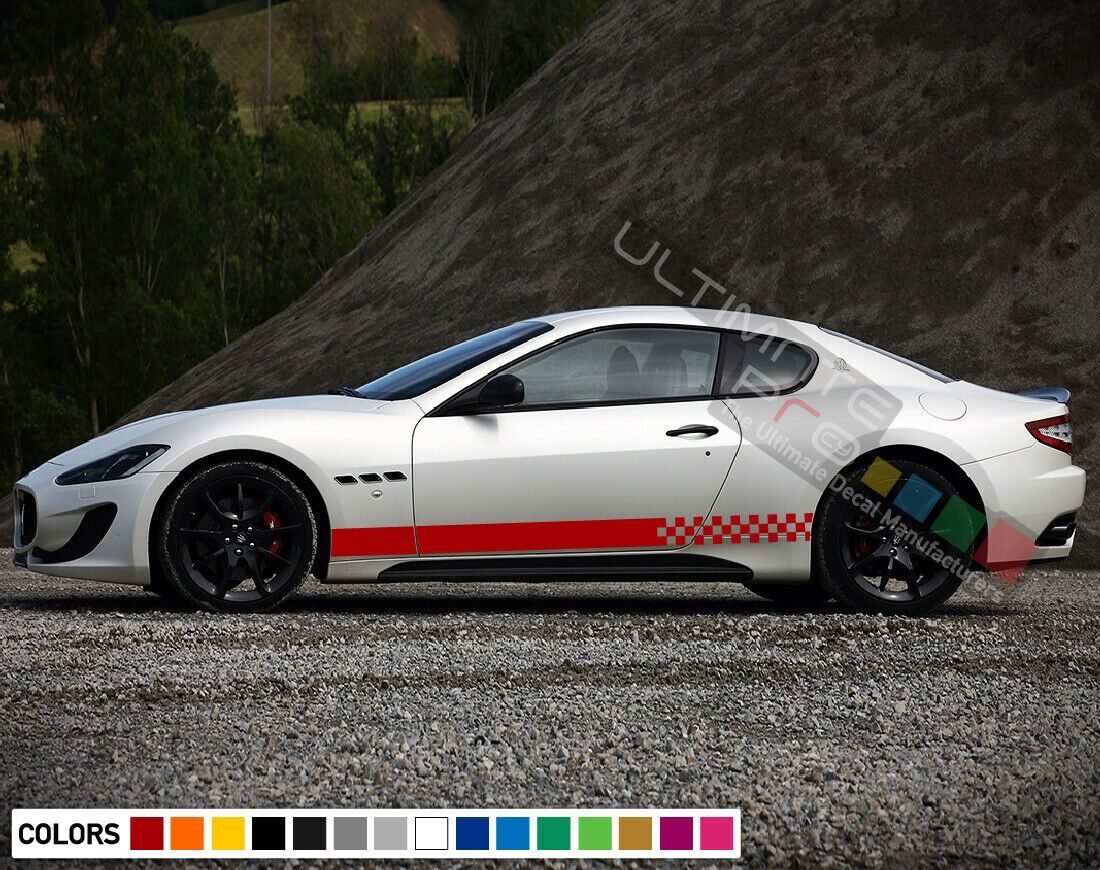 Sticker Decal Graphic Side Stripes tuning for Maserati Granturismo Lip ...
