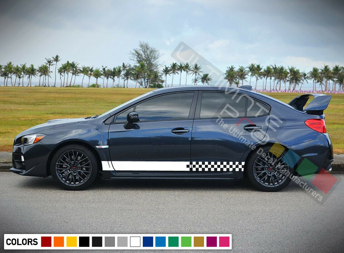 Sticker Decal Side Door Stripes for Subaru Impreza WRX STI Spoiler Lip ...