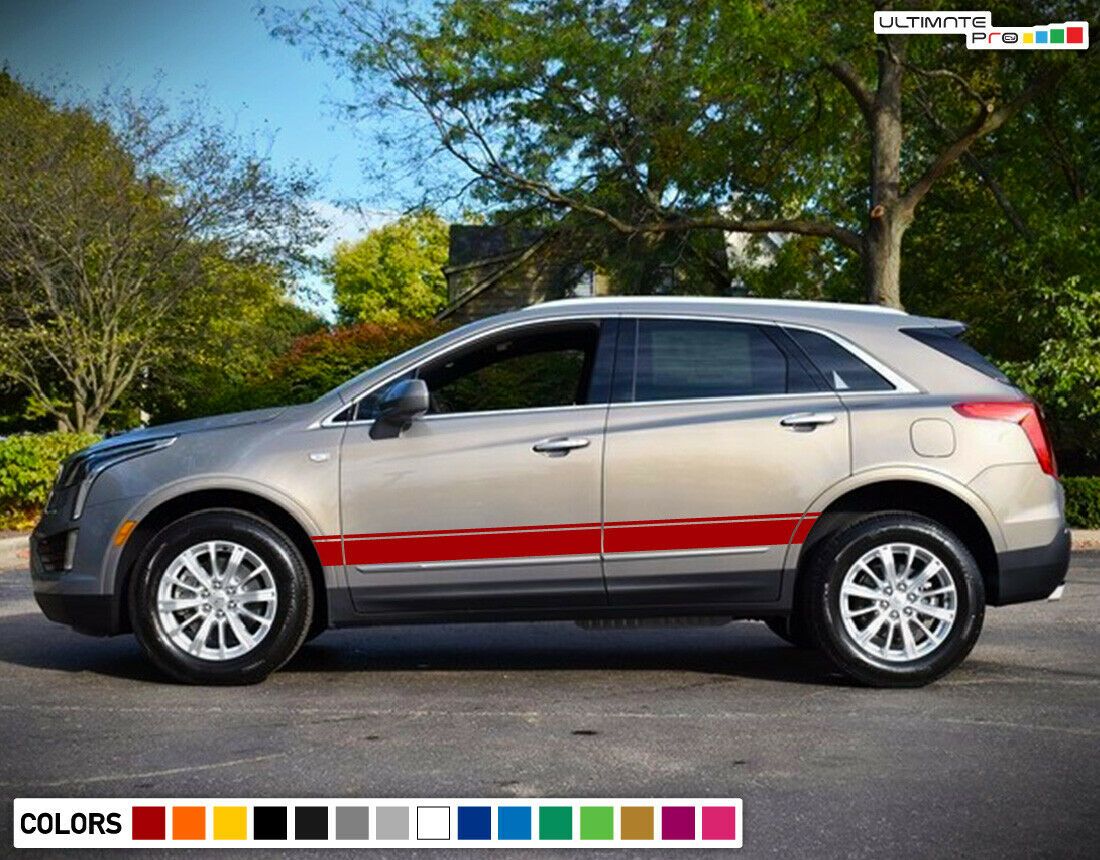 Sticker Decal Side Stripes for Cadillac XT5 fender body kit bar Turbo ...