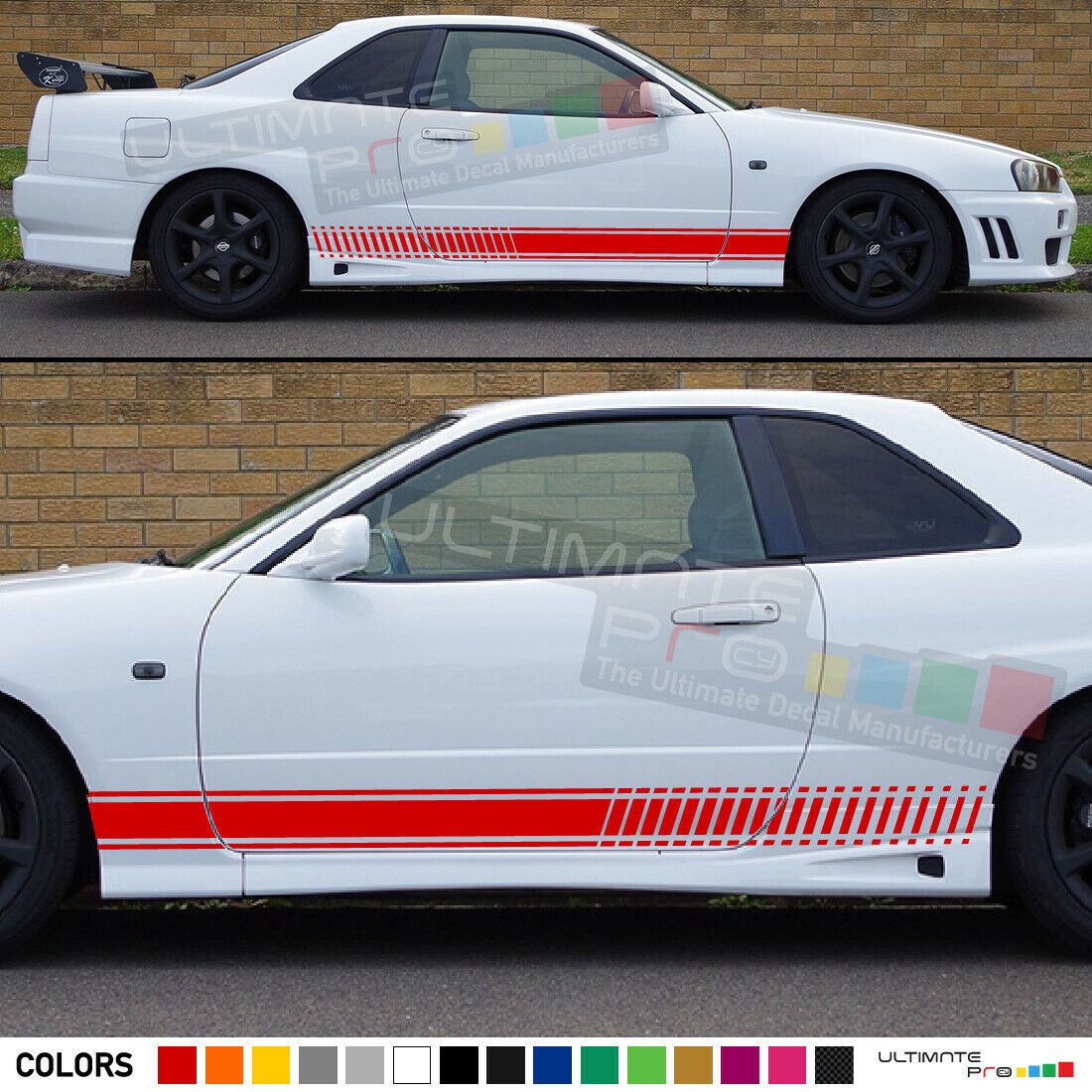 Sticker Decal Stripe Body Kit for Nissan Skyline R34 R33 Wing Splitter ...