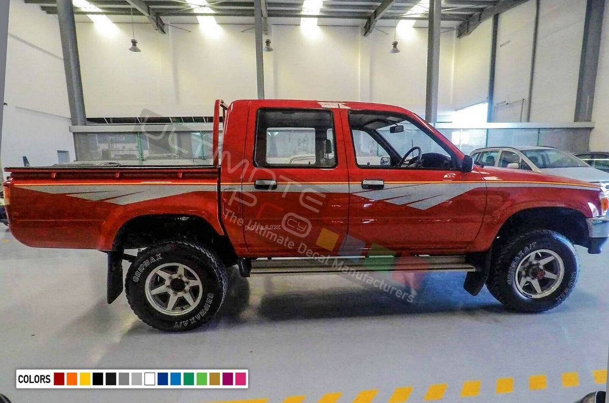 Sticker Decal stripe kit for Toyota Hilux mk3 N80 N90 N100 1988 1997 P ...