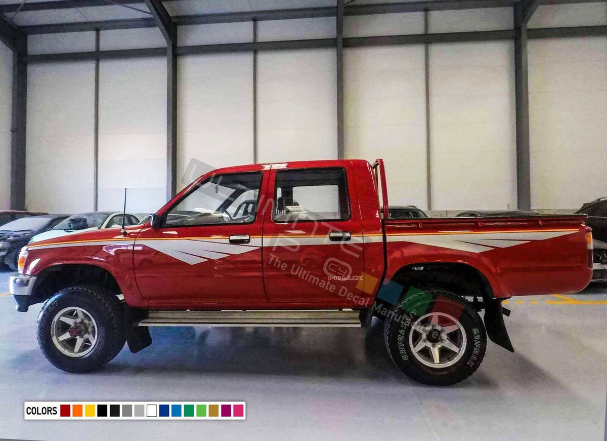 Sticker Decal stripe kit for Toyota Hilux mk3 N80 N90 N100 1988 1997 P ...