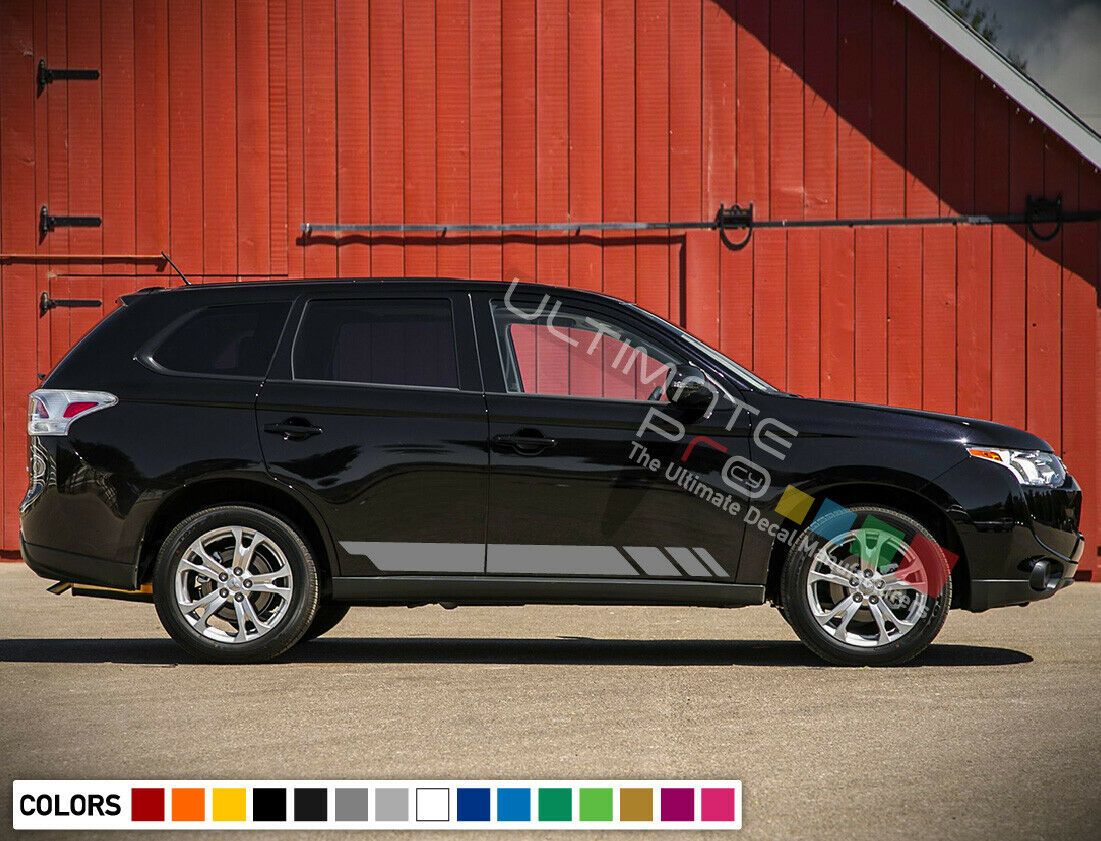 Sticker Decal Stripes Body Kit for Mitsubishi Outlander Ralliart Hood ...