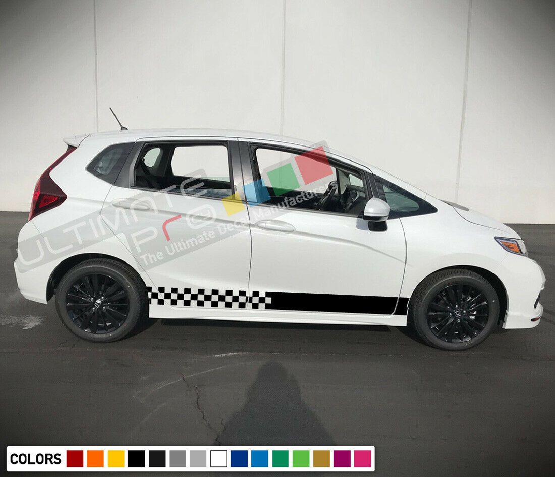 Sticker Decal Vinyl Side Door Stripe for Honda Fit Racing Bumper carbo ...