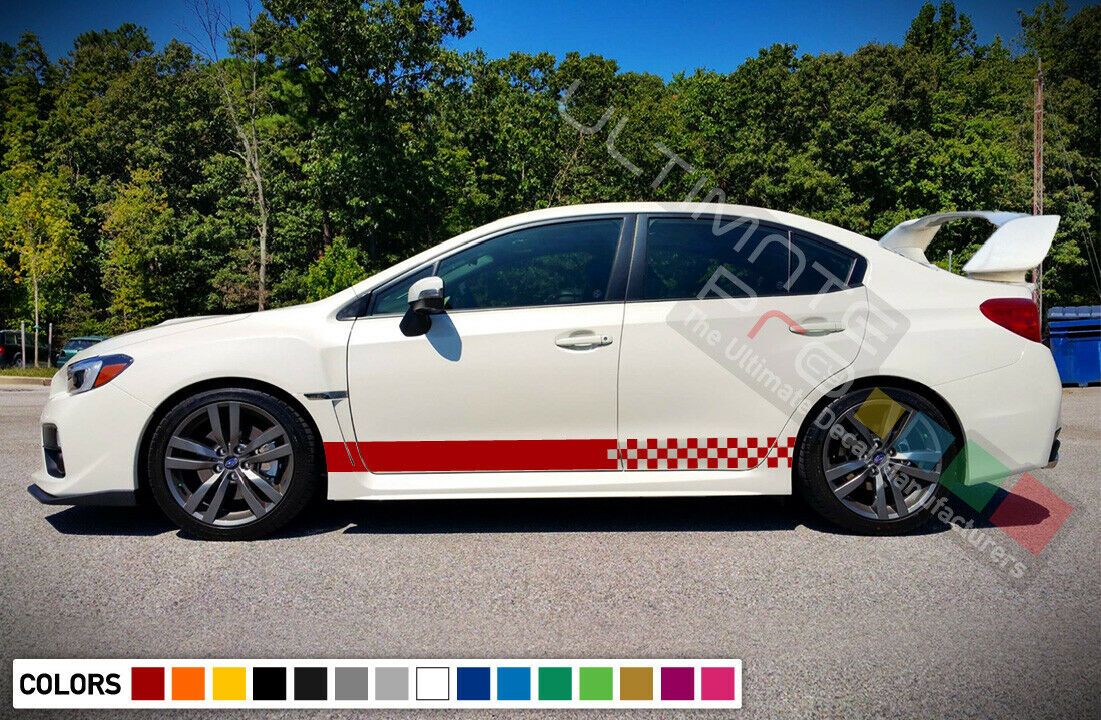 Sticker Decal Vinyl Side Door Stripe for Subaru Impreza WRX Racing Bum ...