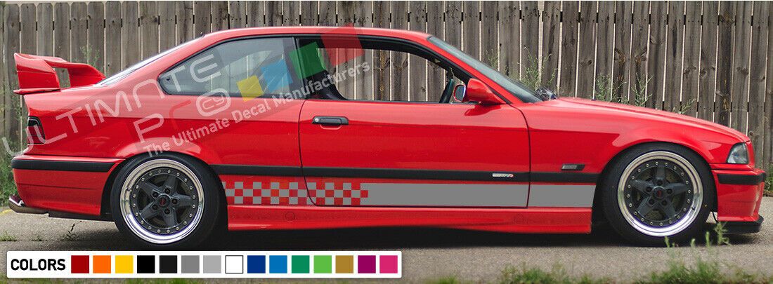 Sticker Stripe kit for BMW E36 M3 Coupe Body Wing Splitter Lip 1995 19 ...