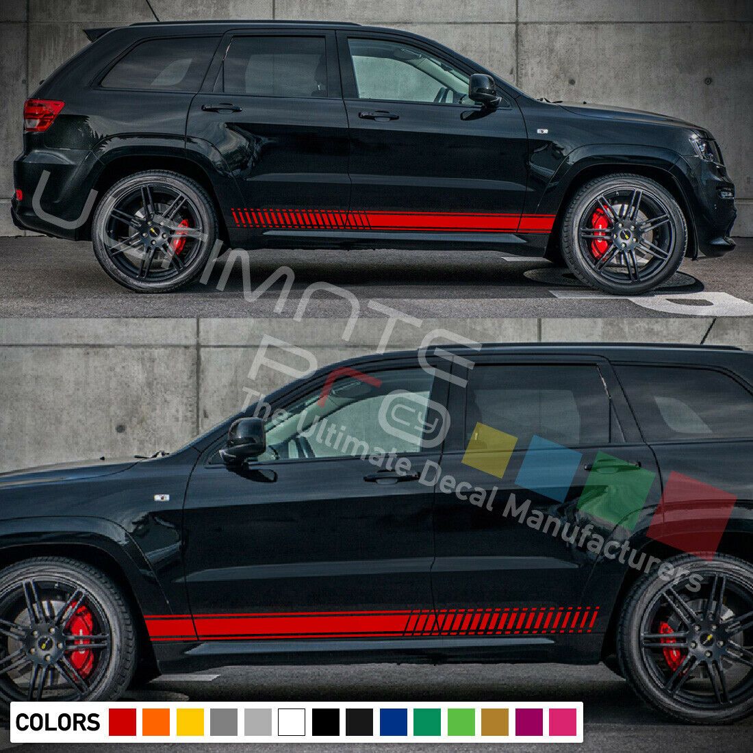 Sticker Stripe kit for Jeep Grand Cherokee srt8 racing tune upgrade ra ...
