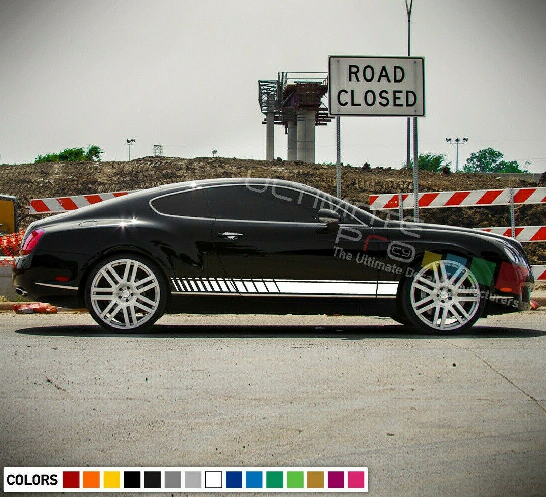 Stickers Decal for Bentley Continental 2018 Stripe body kit coupe door ...