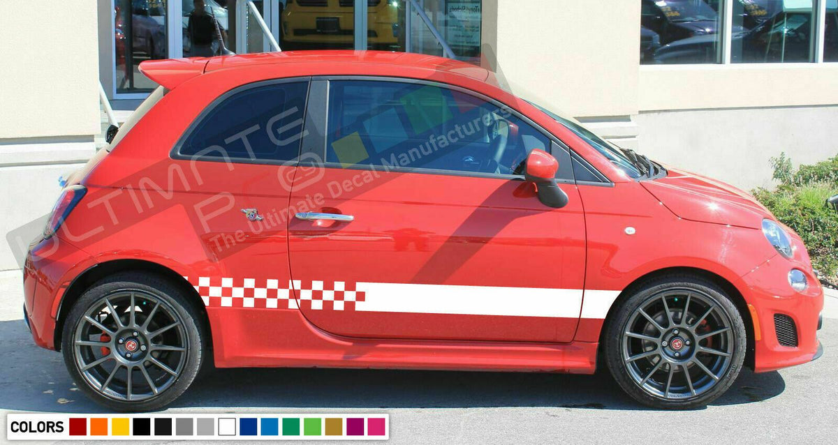 Stickers Decal for FIAT 500 ABARTH Stripes door body kit part Xenon si ...