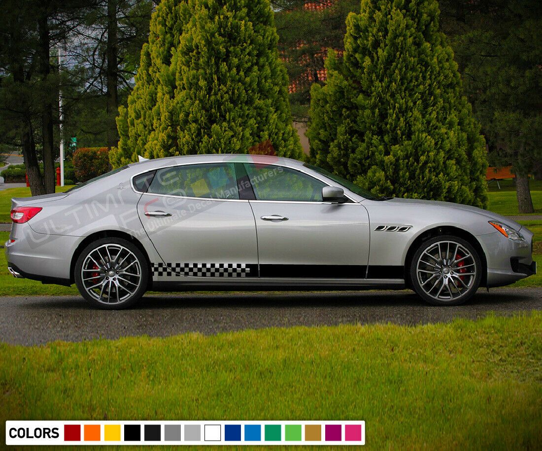 Stickers Decal for Maserati Quattroporte Stripes chrome seat carbon ho ...