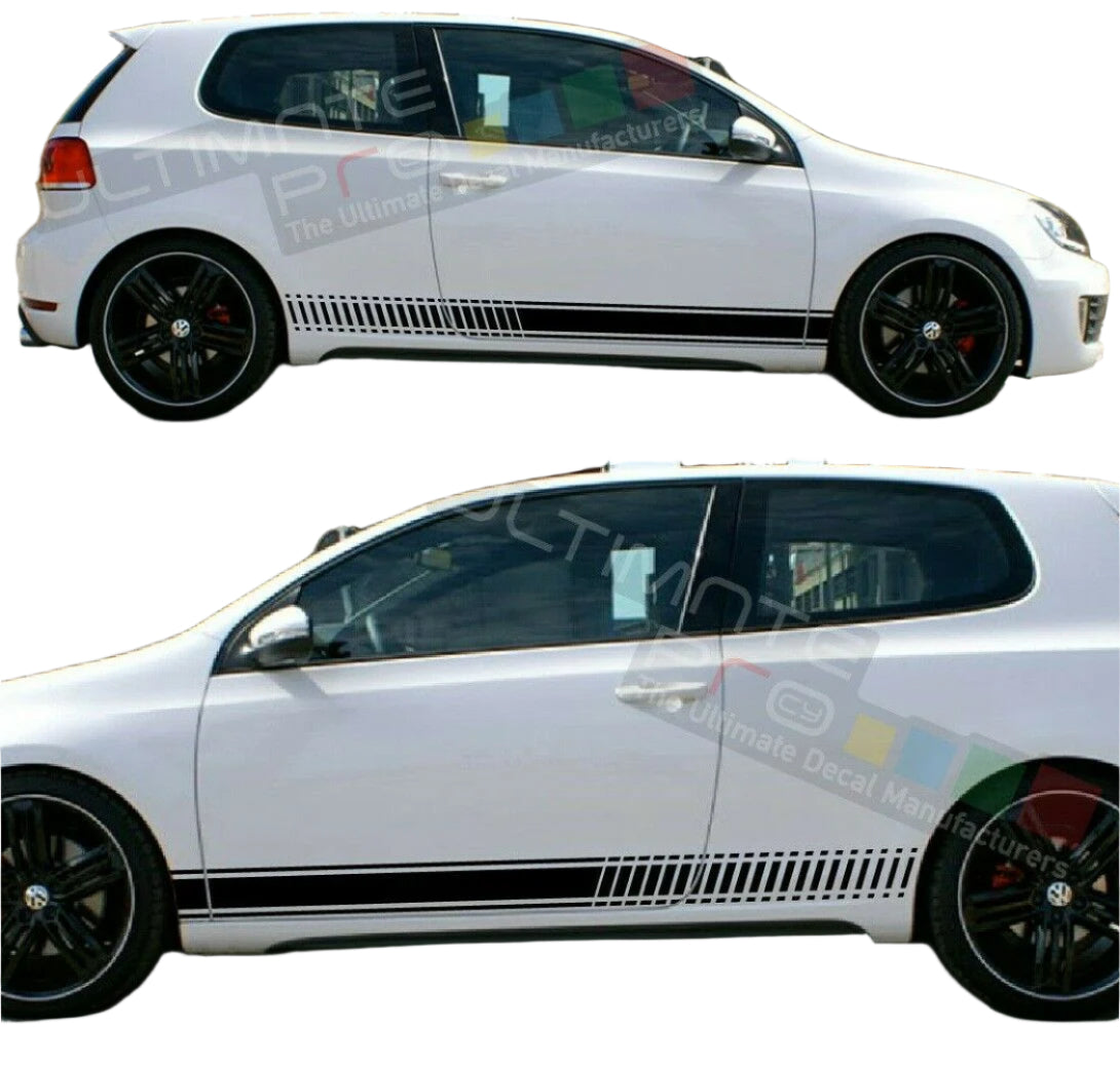 Stickers Decal for Volkswagen VW Golf Stripes Graphics Door Trim Kit m ...