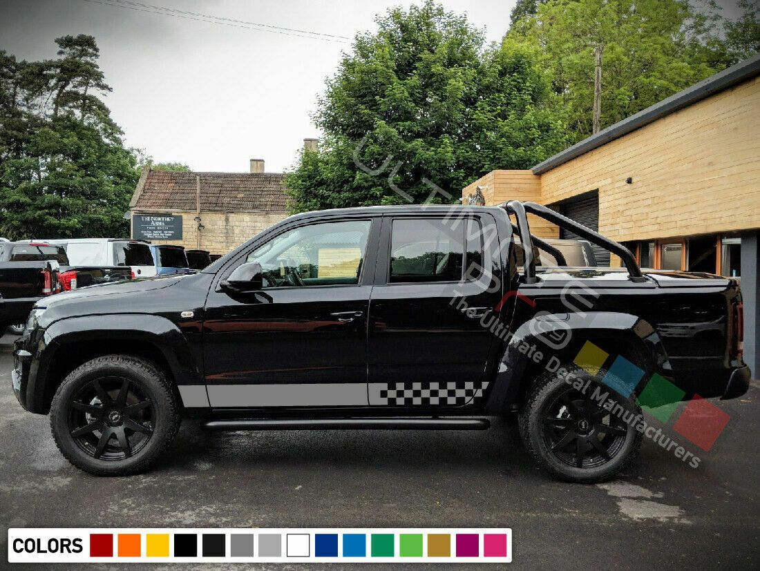 Stickers Decal for VW Volkswagen Amarok pickup Stripes Graphics door b ...