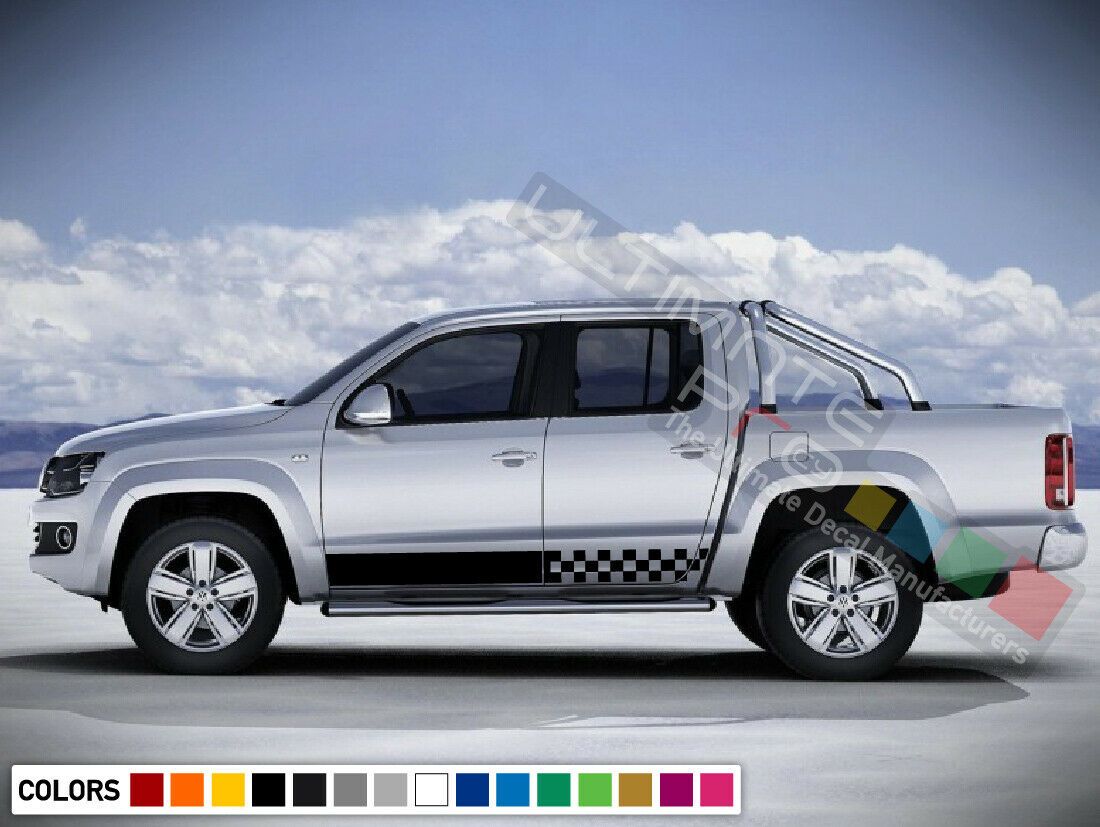 Stickers Decal for VW Volkswagen Amarok pickup Stripes Graphics door b ...