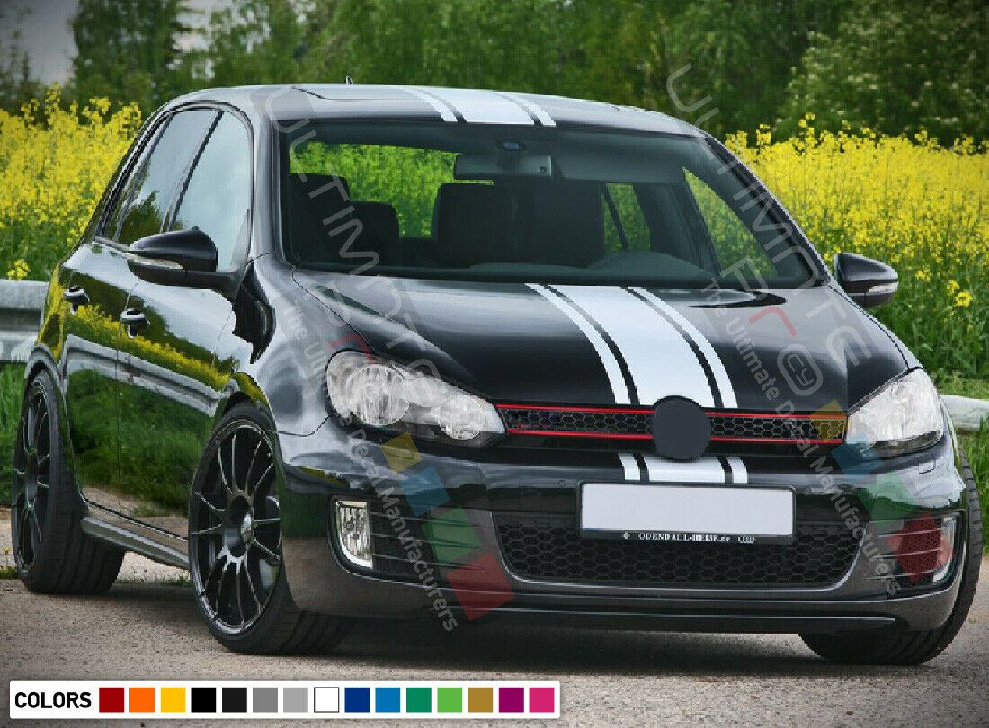 Stripe Body Kit Sticker Decal for VW Volkswagen Golf MK6 Bumper Spoile ...